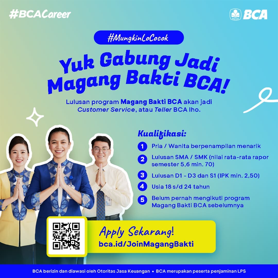 Tips Lolos Tes Online Magang BCA | S1 Teknik Informatika | Universitas ...